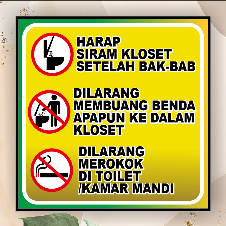 Jual Stiker Tata Tertib Toilet waterproof | Shopee Indonesia