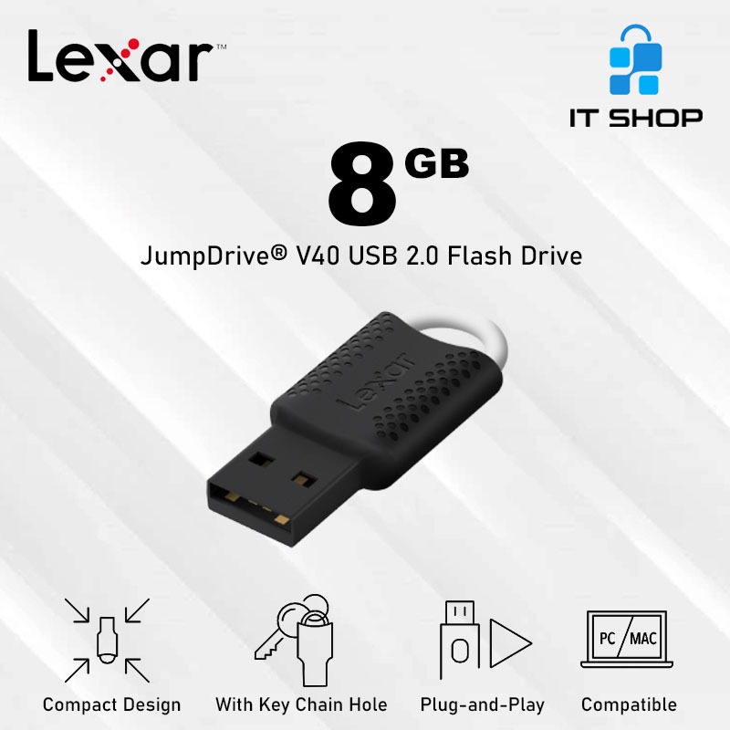 Jual LEXAR JumpDrive V40 USB 2.0 Flash Drive - 8GB | Shopee Indonesia