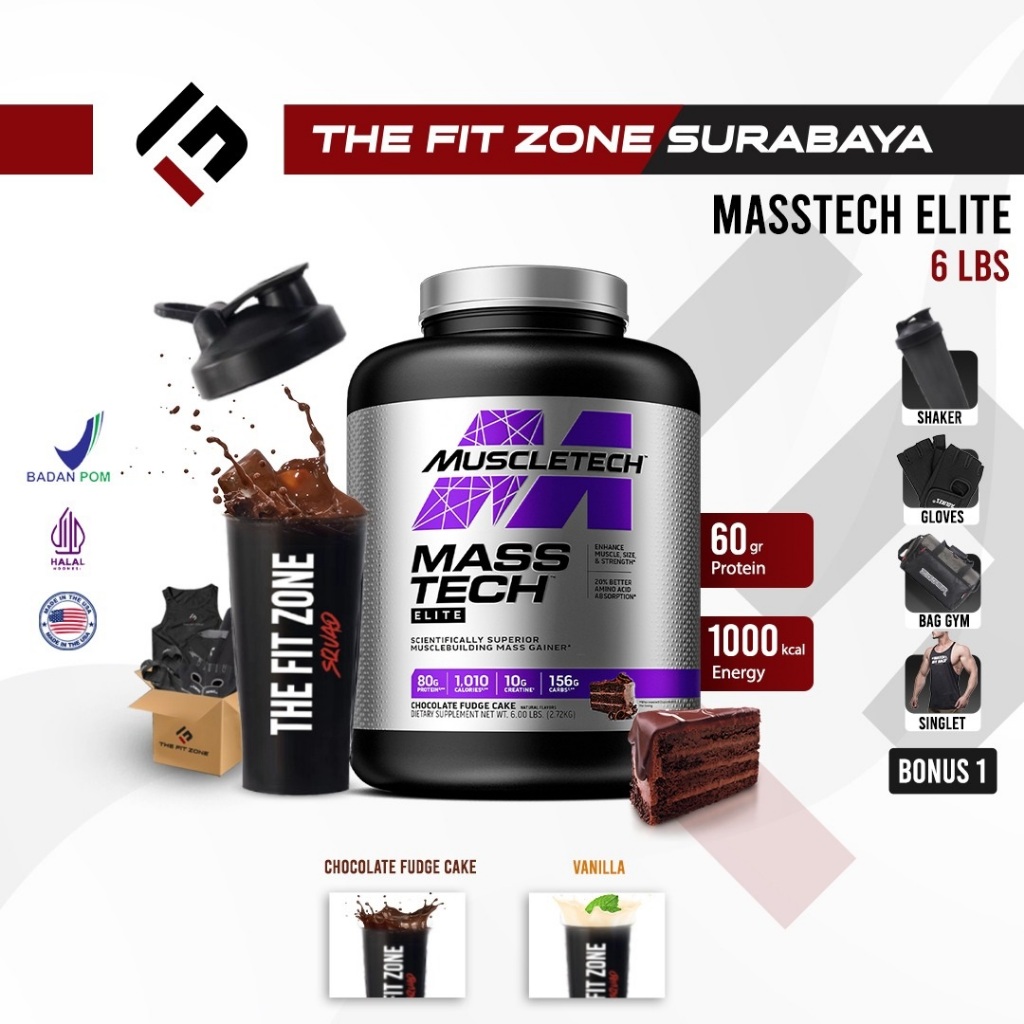 Jual MUSCLETECH Masstech 6 lbs AOM Mass tech Weight Gainer Certificate | Shopee Indonesia
