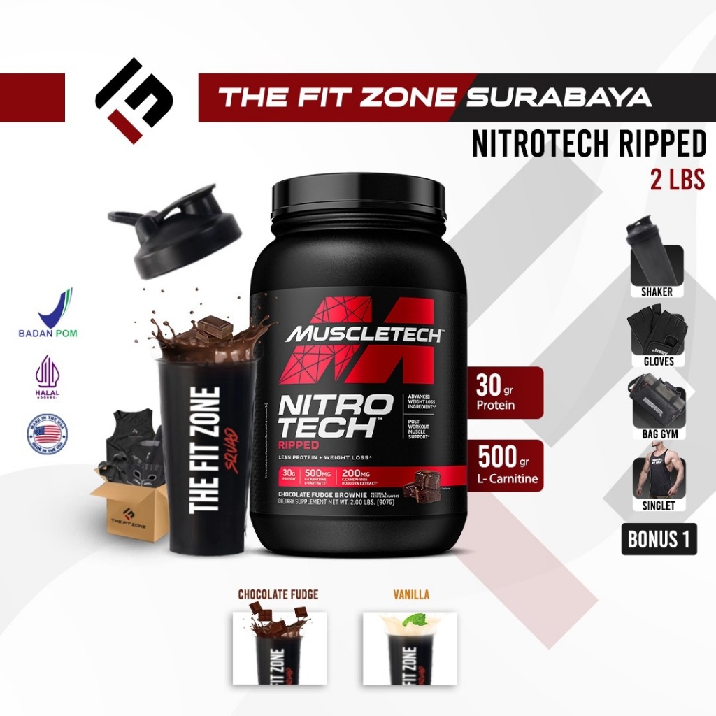 Jual MUSCLETECH Nitrotech Ripped 2 Lbs Nitro Tech Ripped Whey+Fat loss ...