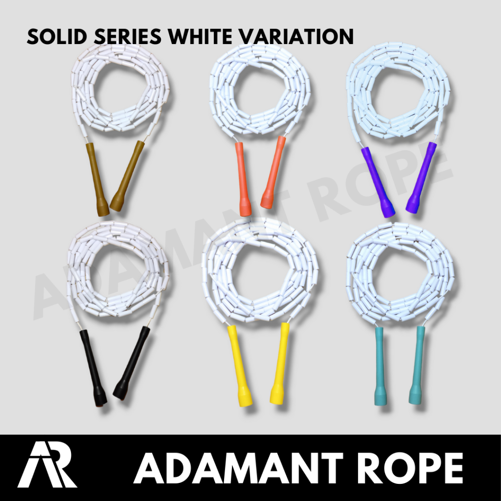 Jual [ADAMANT ROPE] Short Handle Beaded Rope Solid White Variation Tali ...