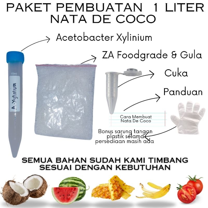 Jual Paket ZA Foodgrade , starter, cuka, gula untuk pembuatan 1 liter ...