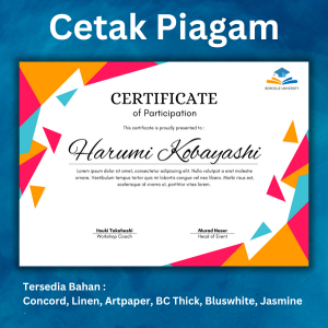 Jual Cetak Piagam Penghargaan Lomba / Olimpiade | Shopee Indonesia