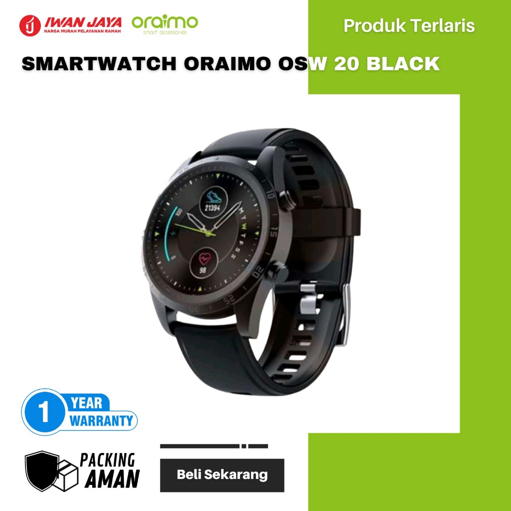 Jual SMARTWATCH ORAIMO OSW 20 BLACK | Shopee Indonesia