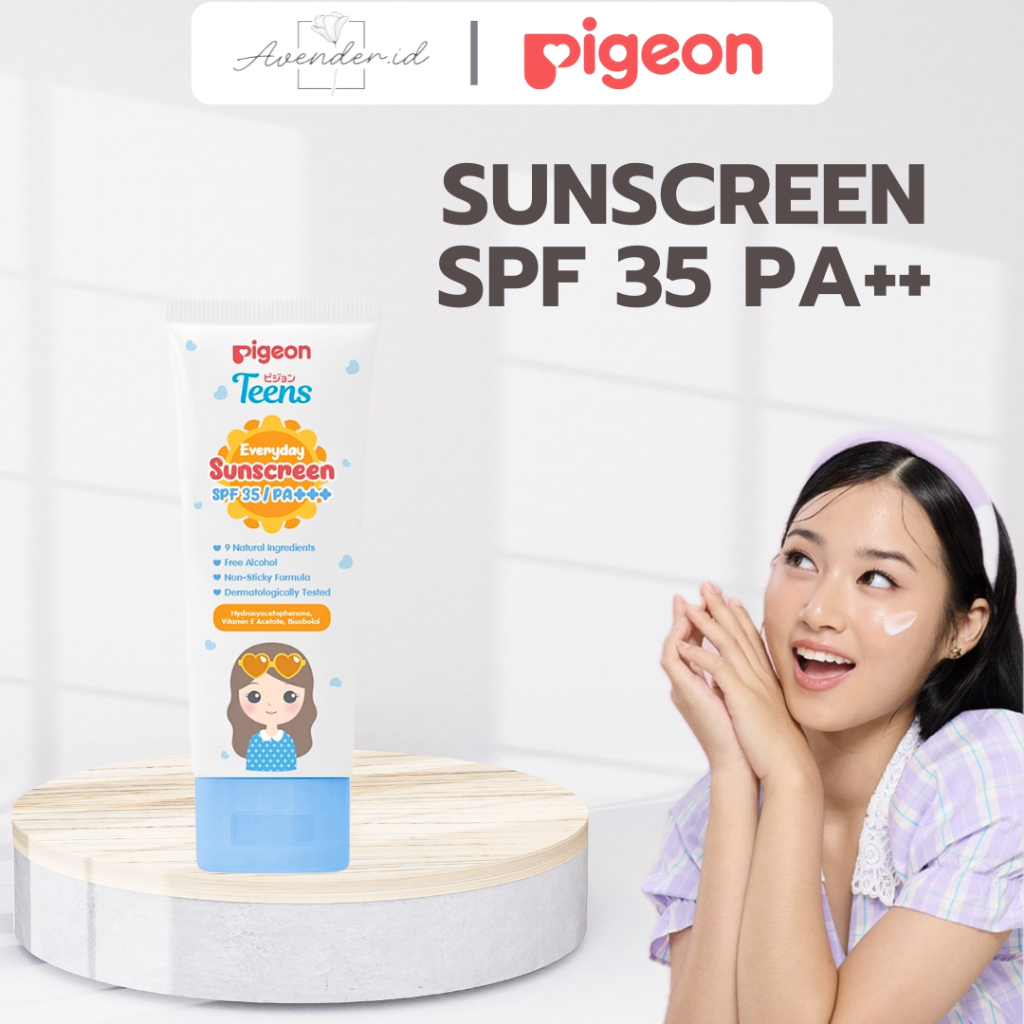 Jual (GET 1 GIFT) PIGEON TEENS SUNSCREEN SPF 35 PA+++ , suscreen wajah ...