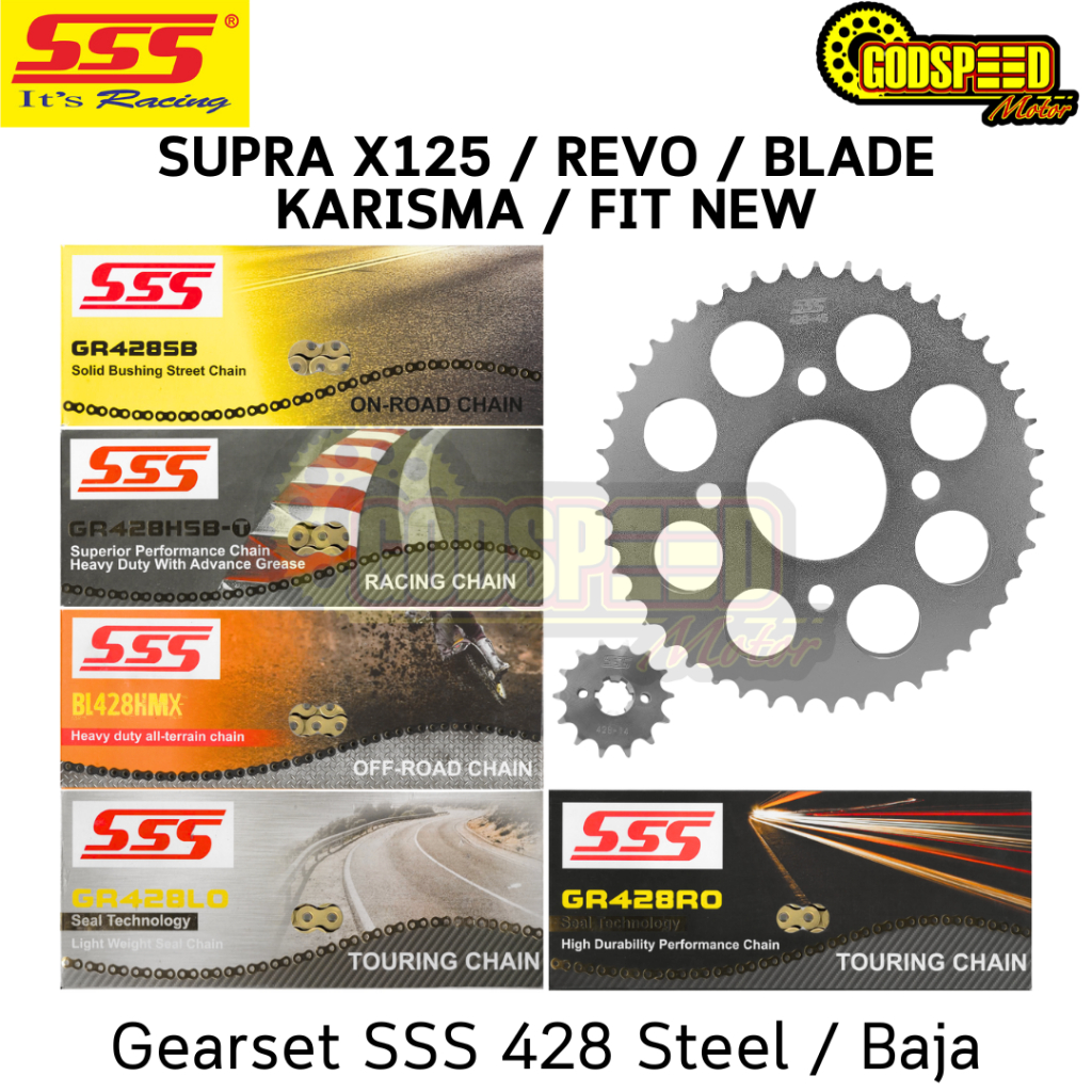 Jual GEARSET GIRSET GEAR SET GIR SET SSS SUPRA X125 X 125 / REVO ...