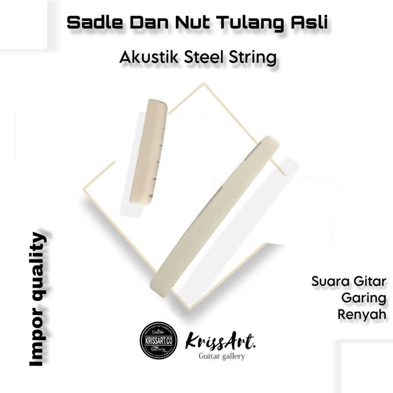Jual 1 set nut tulang gitar akustik nut dan sadle tulang asli | Shopee ...