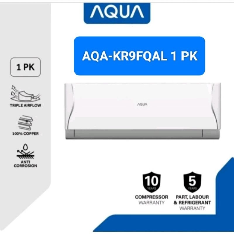 Jual AC AQUA 1 PK AQAKR9FQAL NEW 2024 ANTI KARAT GARANSI RESMI AQA ...