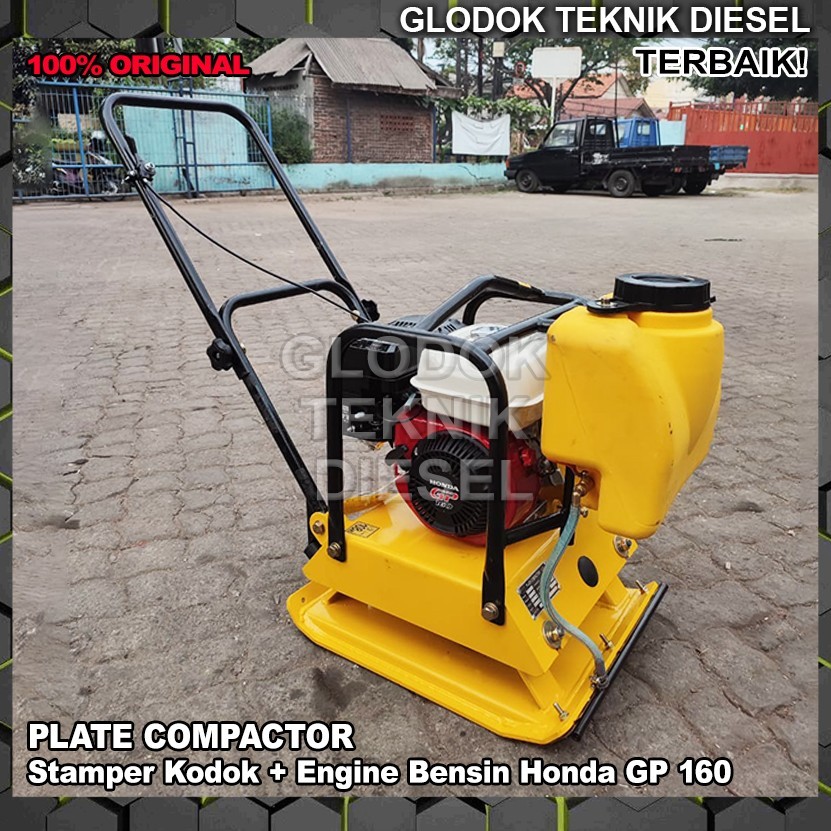 Jual Plate Compactor Stamper Kodok + Engine Honda Bensin GX GP 160 ...