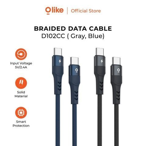 Jual KABEL DATA OLIKE D102CC (TYPE-C TO TYPE-C) | FAST CHARGING ...