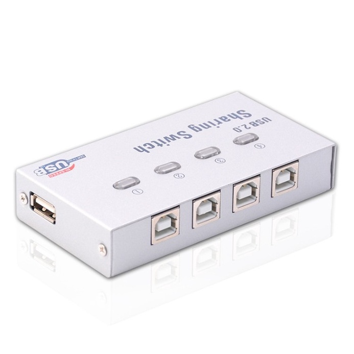 Jual Usb 2 sharing switch printer nyk 4 port auto 48Mbps uy4a Usb2 switcher 1 printer to 4 pc ...