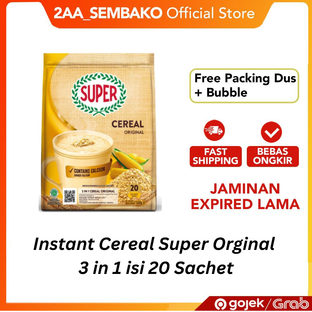 Jual Instant Cereal Super Original 3 in 1 isi 20 Sachet | Shopee Indonesia