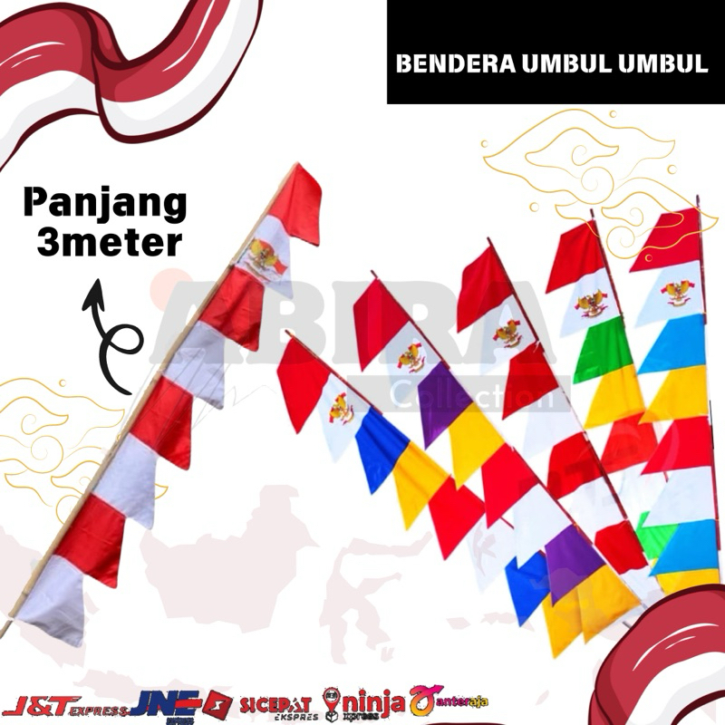 Jual BENDERA UMBUL UMBUL 8MATA GERGAJI (3meter) | Shopee Indonesia