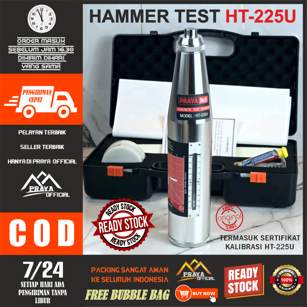 Jual HAMMER TEST BETON ALAT UJI KUAT TEKAN BETON ZC3A HT-225A REBOUND ...