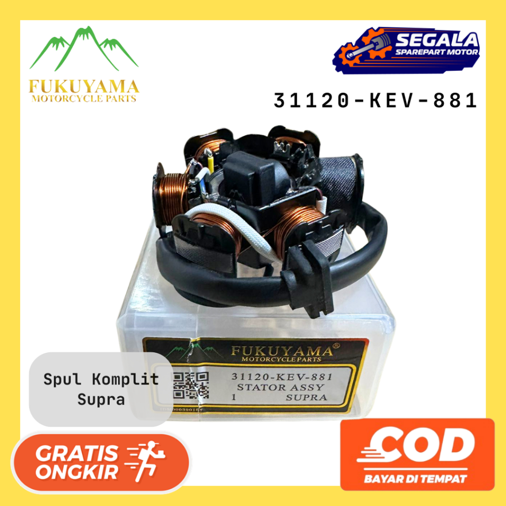 Jual Spull Komplit Stator Assy Fukuyama Supra 31120-KEV-881 Spul | Shopee Indonesia