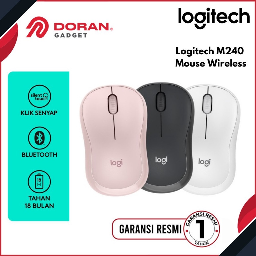 Jual PROMO SEMANGAT Logitech M24 Mouse Wireless Bluetooth Silent Click ...
