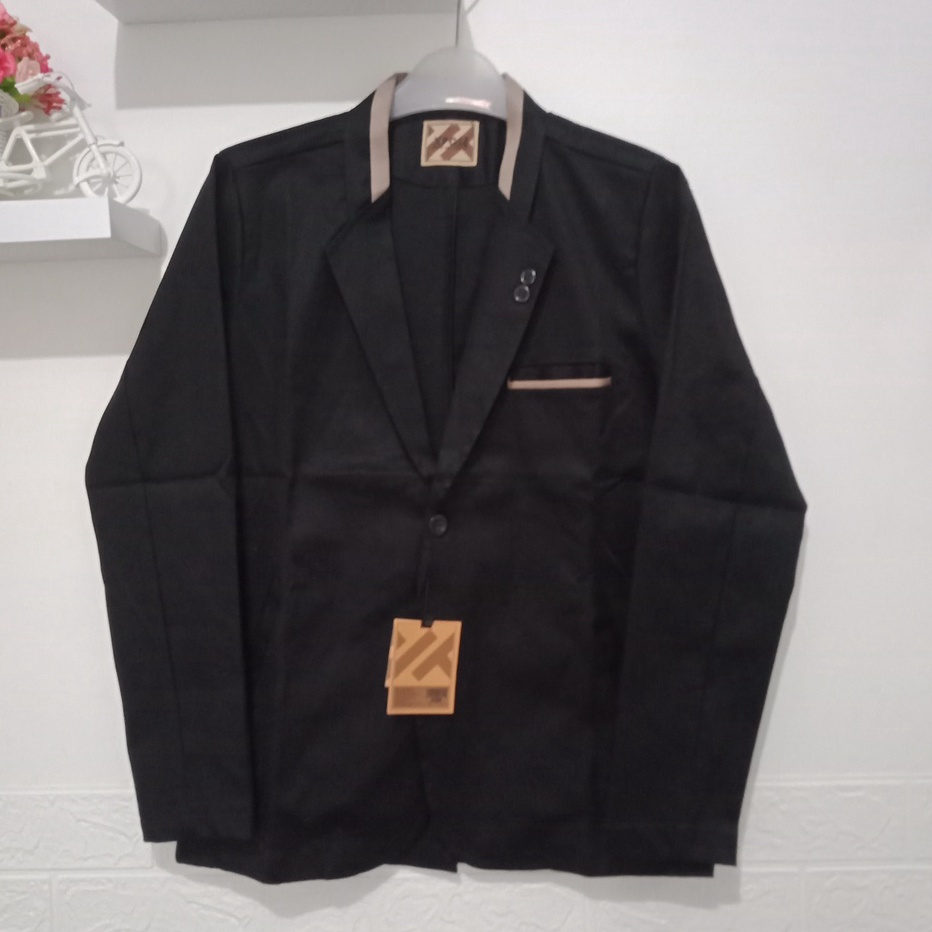 Jual Khusus XPOSE BLAZER PRIA KEREN JAS PRIA FORMAL JAS BLAZER KINI COWOK WARNA HITAM JAS ...
