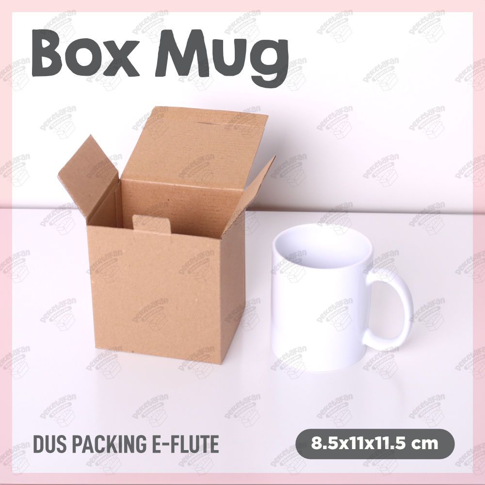 Jual BOX KARDUS Baru MUG / GELAS 8.5x11x11.5 cm DUS PACKING E-FLUTE ...