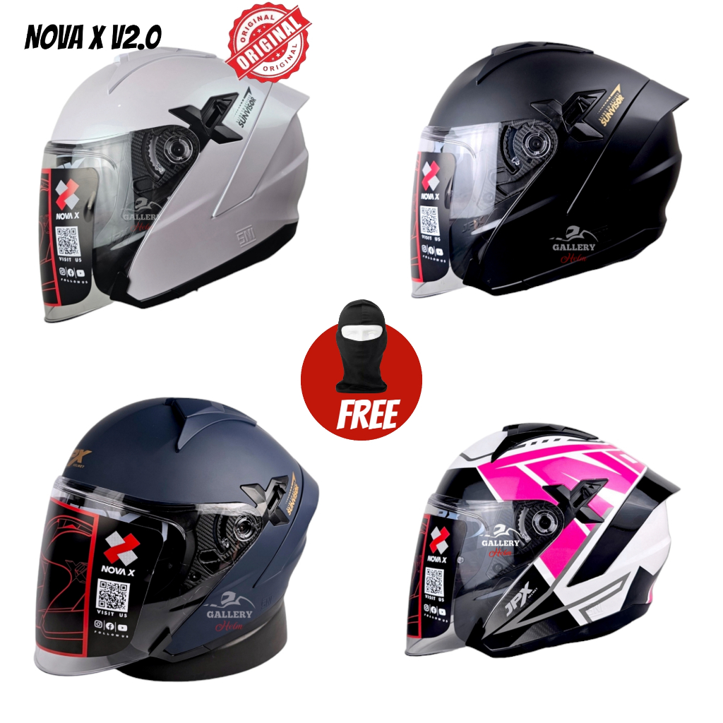 Jual HELM JPX NOVA X V2.0 DARK GREY GLOSSY | MODEL NJS KAIROZ | Shopee ...