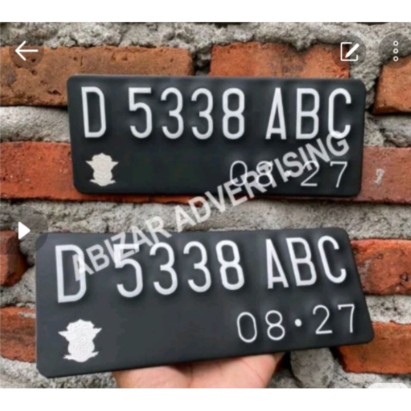 Jual PLAT NOMOR SEPEDA MOTOR 1 PASANG / 1 PCS DOUBLE PLAT BAUT TANAM ...