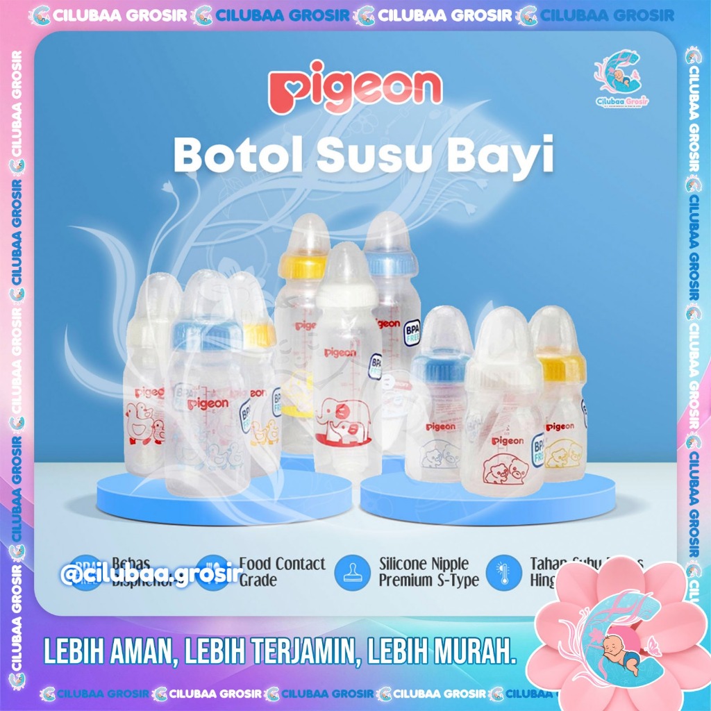 Jual PIGEON Botol Susu Bayi Pigeon Botol Standart PP RP Assorted ...