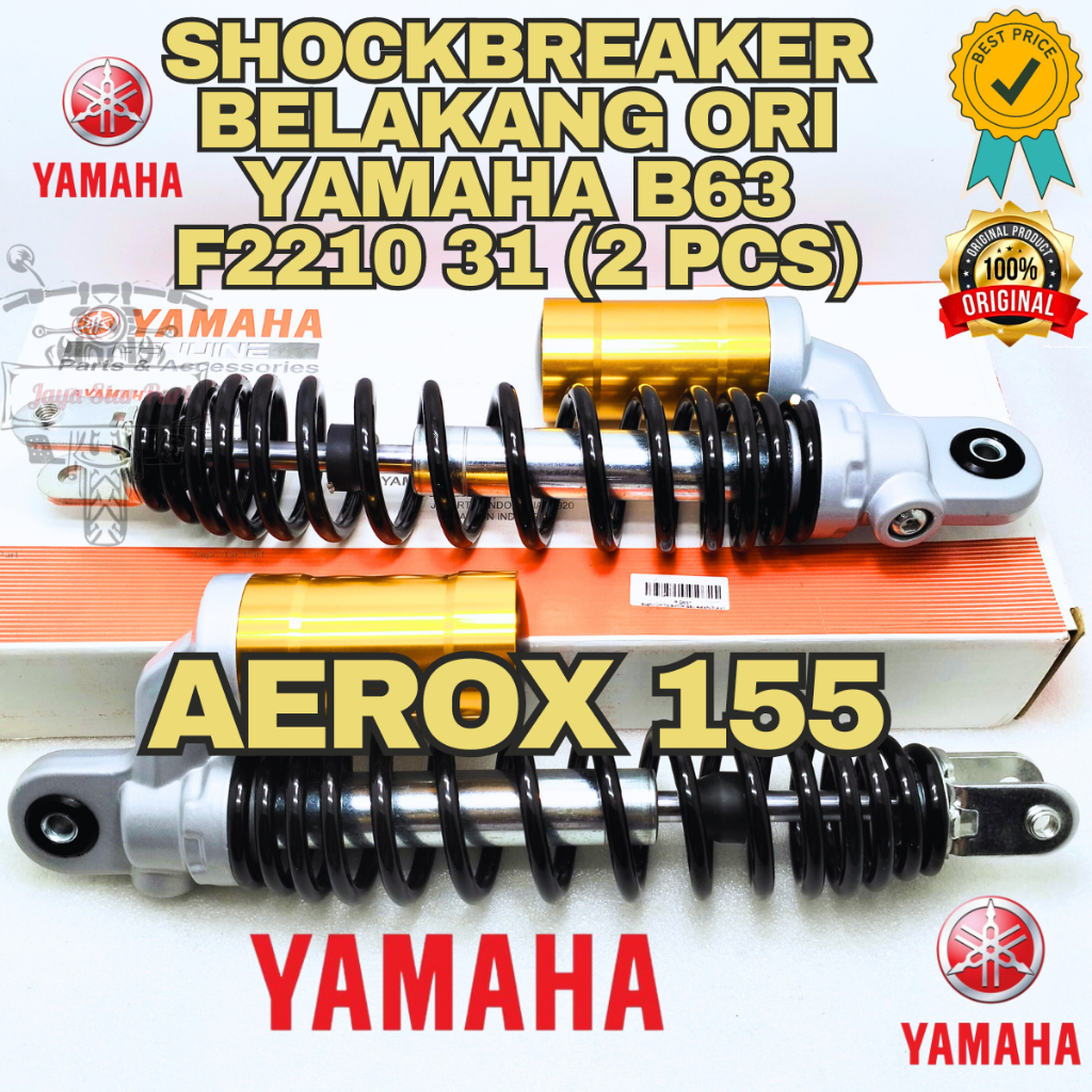 Jual ORI SHOCKBREAKER BELAKANG B63 SHOK TABUNG AEROX 155 ASLI ORI YAMAHA B63 F2210 31 (2 PCS ...