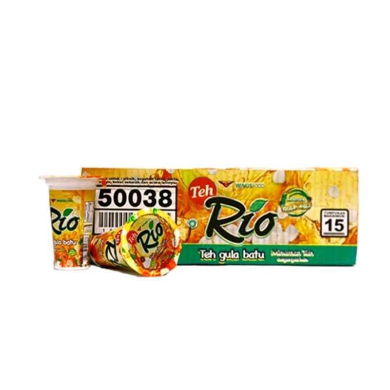 Jual teh Rio gula batu 1 dus isi 24 barang ready | Shopee Indonesia