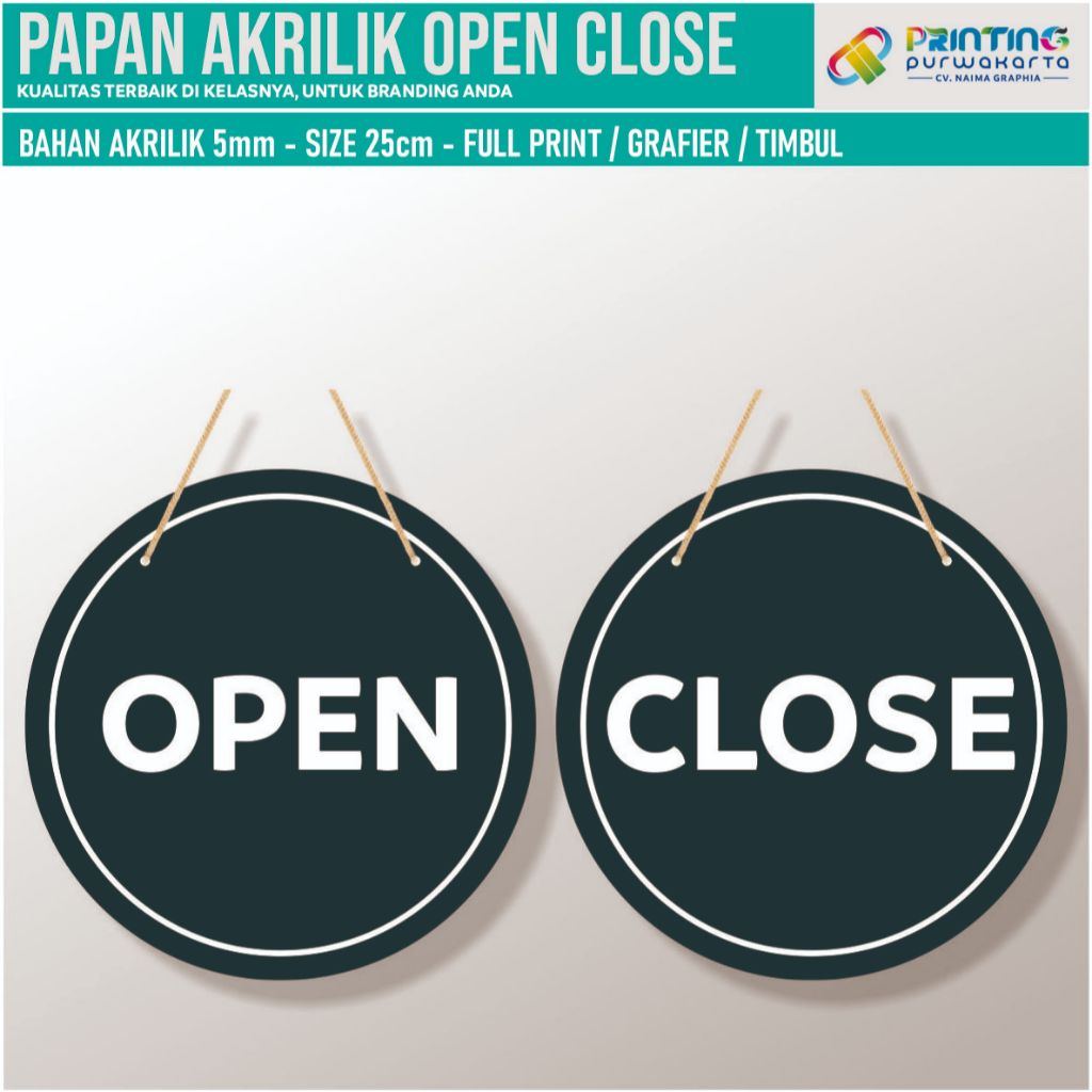 Jual PAPAN OPEN CLOSE AKRILIK | Shopee Indonesia