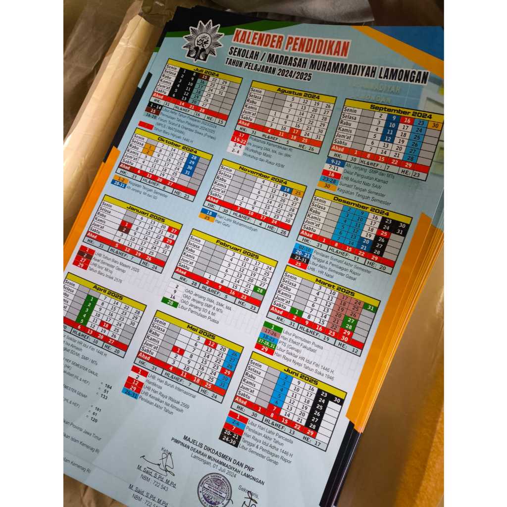 Jual Cetak Kalender Pendidikan Sekolah | Kalender Pendidikan Lembaga ...