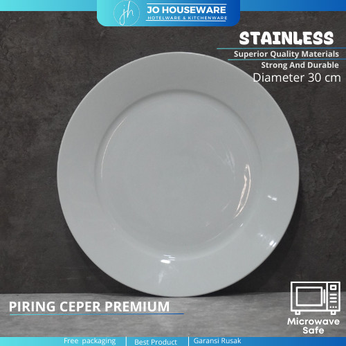 Jual Piring Ceper Keramik Premium / piring ceper putih polos diameter ...
