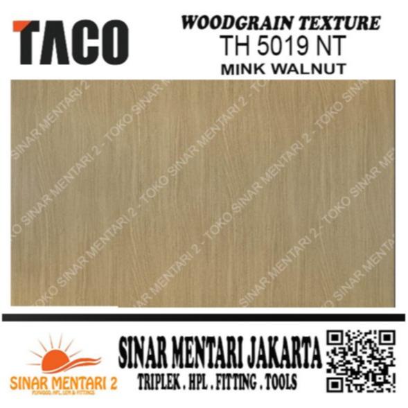 Jual TACO HPL WOODGRAIN TEXTUR TH 5019 NT MINK WALNUT | Shopee Indonesia