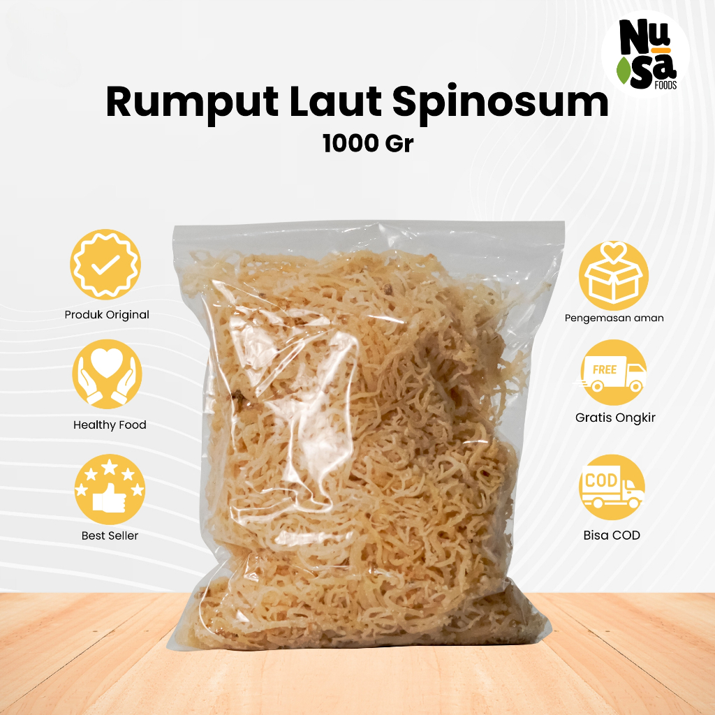 Jual Rumput Laut Kering 1 Kg Spinosum Kenyal Putih Murah Original ...