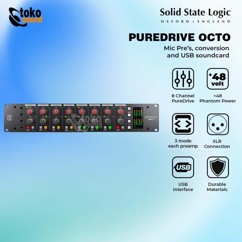 Jual Solid State Logic SSL PureDrive Octo - 8 Channel Mic/Line ...
