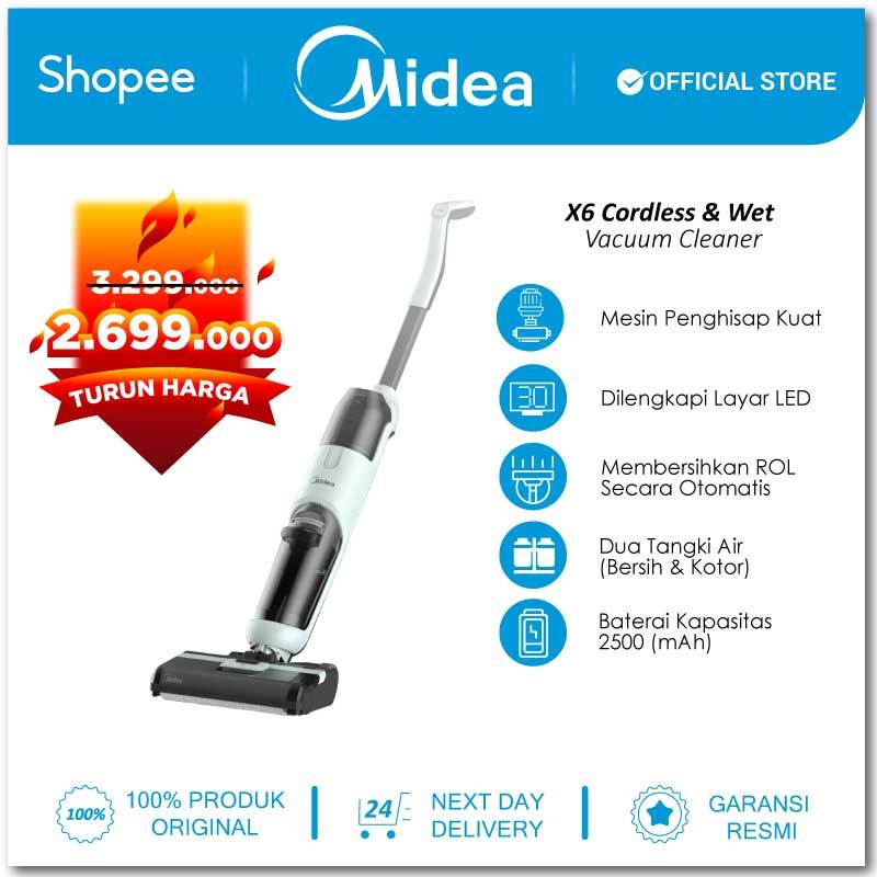 Jual [TURUN HARGA] Midea MWD-X6 Wet Dry Cordless Stick Vacuum Cleaner ...