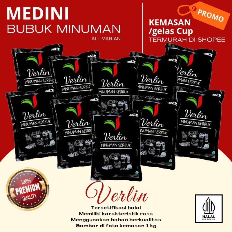 Jual Verlin Bubuk Minuman Rasa-rasa PREMIUM all Varian Kemasan /Gelas Cup Plastik TERMURAH DI ...