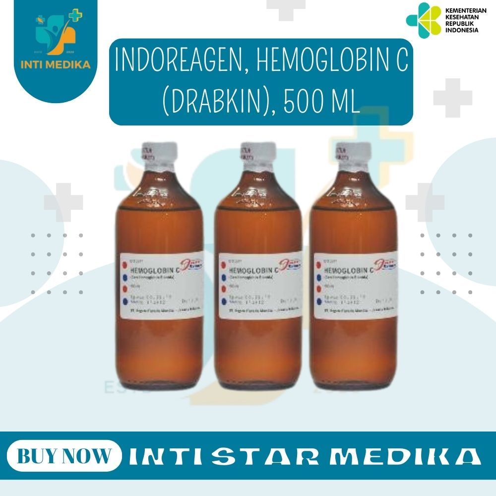 Jual INDOREAGEN, HEMOGLOBIN C (DRABKIN), 500 ML | Shopee Indonesia