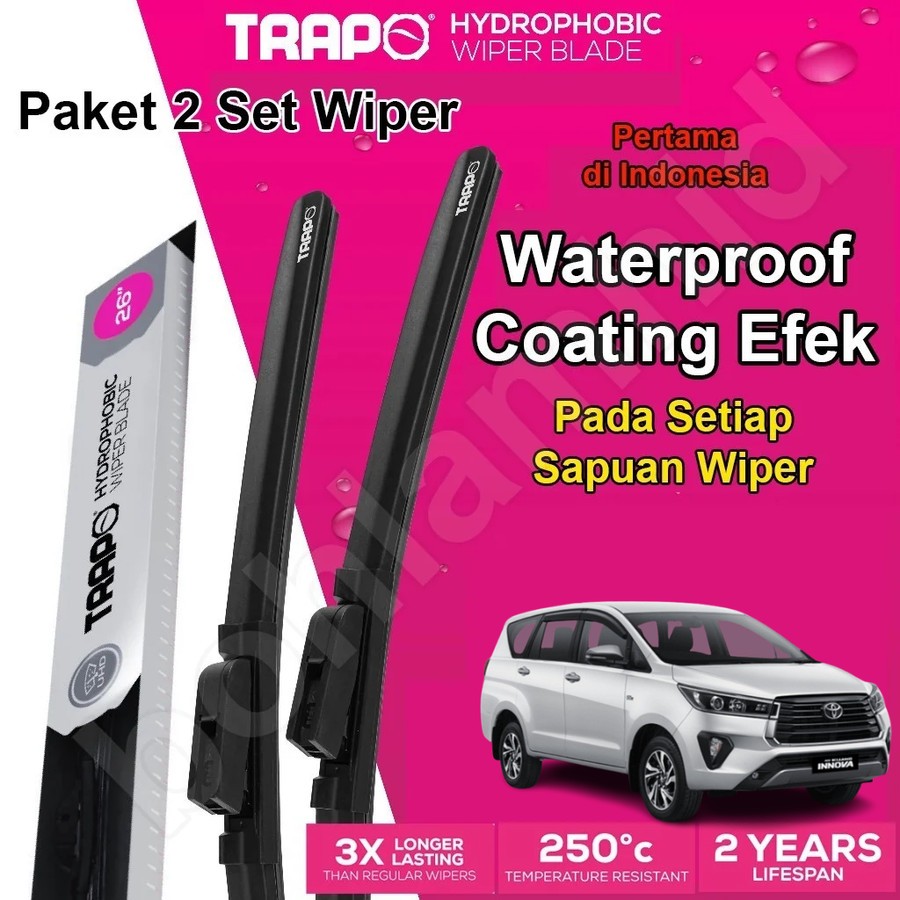 Jual Wiper Mobil Innova Reborn TRAPO Hydrophobic Permanent Waterproof ...