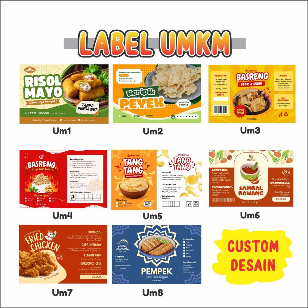 Jual STIKER - Label Snack UMKM 6x9cm | Shopee Indonesia