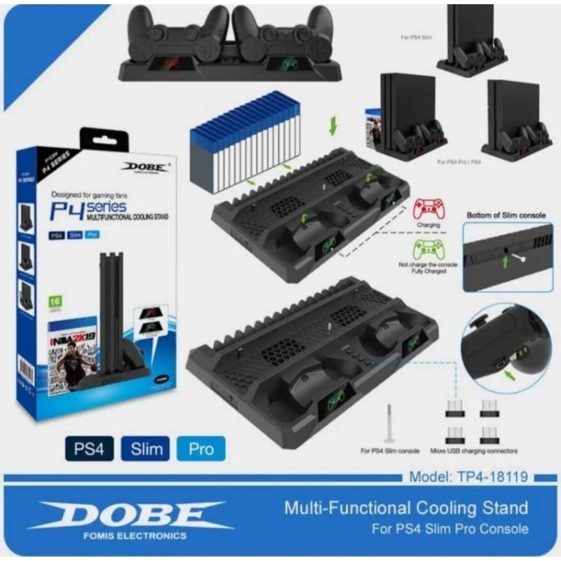 Jual Dobe Multifunctional Cooling Stand PS4 pro/slim/fat TP4-18119 ...