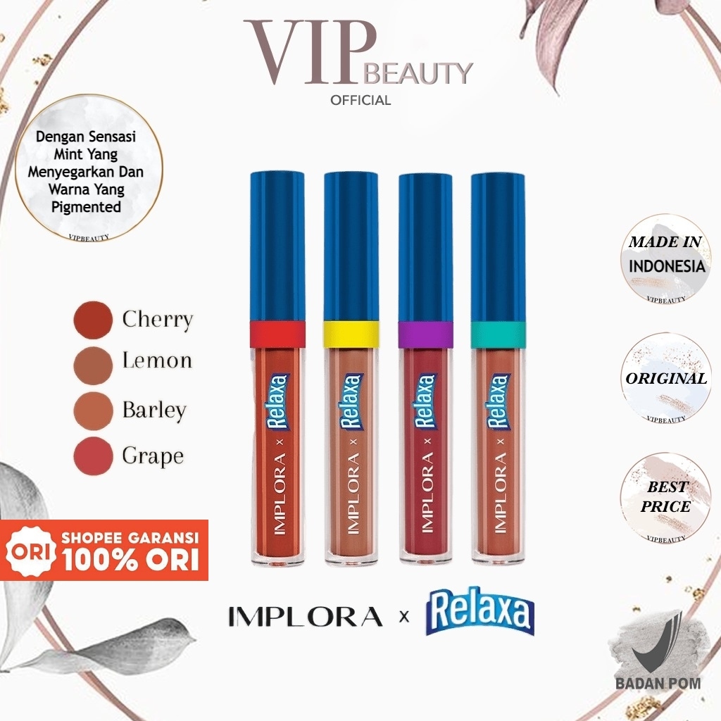 Jual IMPLORA X RELAXA Matte Lipcream Limited Edition | Shopee Indonesia
