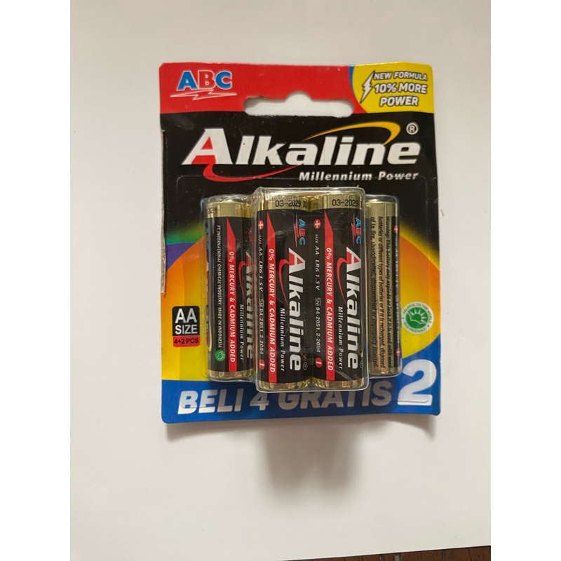 Jual Battery ABC Alkaline AA / AAA 4+2 | Shopee Indonesia