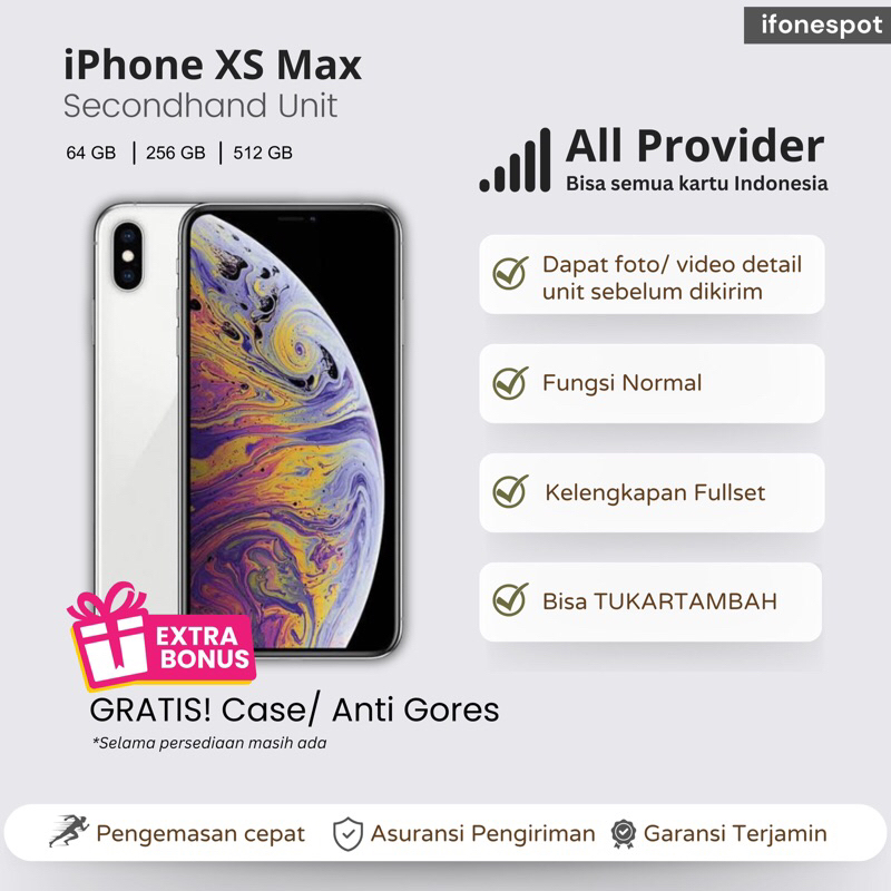 Jual iPhone Xs max Second Original beacukai & non beacukai | Shopee ...