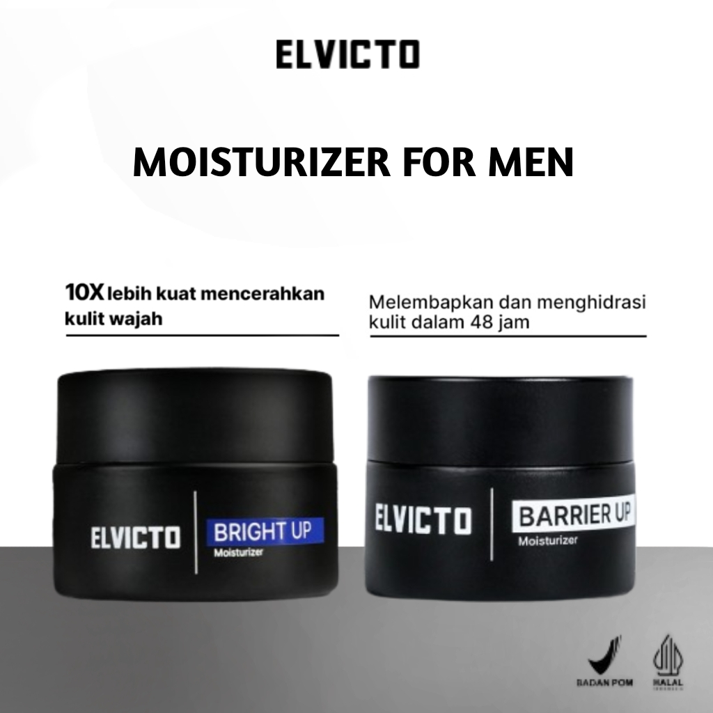 Jual ELVICTO BRIGHT UP & BARRIER UP MOISTURIZER FOR MEN 15 ML | Shopee ...