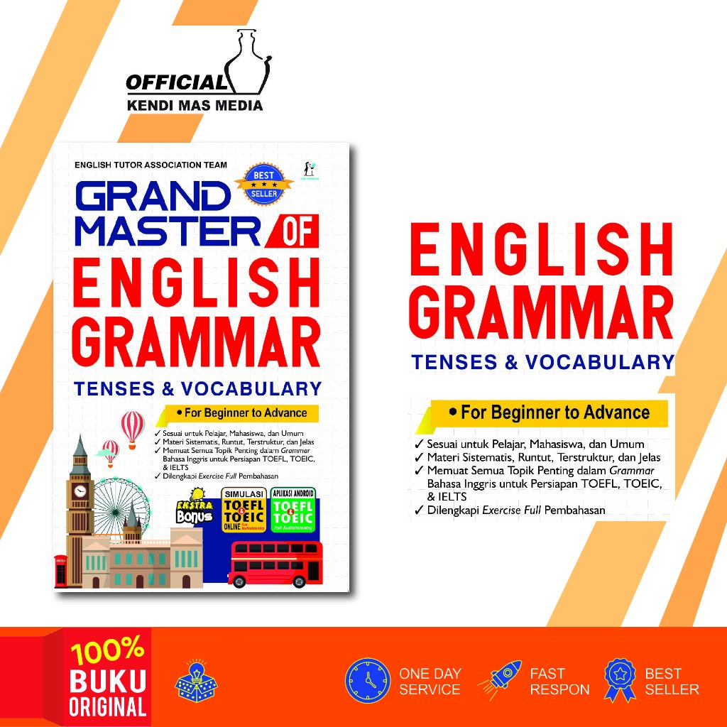 Jual Buku Grammar Grand Master Of English Grammar, Tenses, & Vocabulary ...