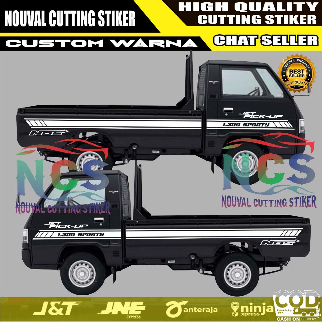 Jual Cutting Stiker Mobil Pick Up L300 Stiker Body Samping Terbaru ...