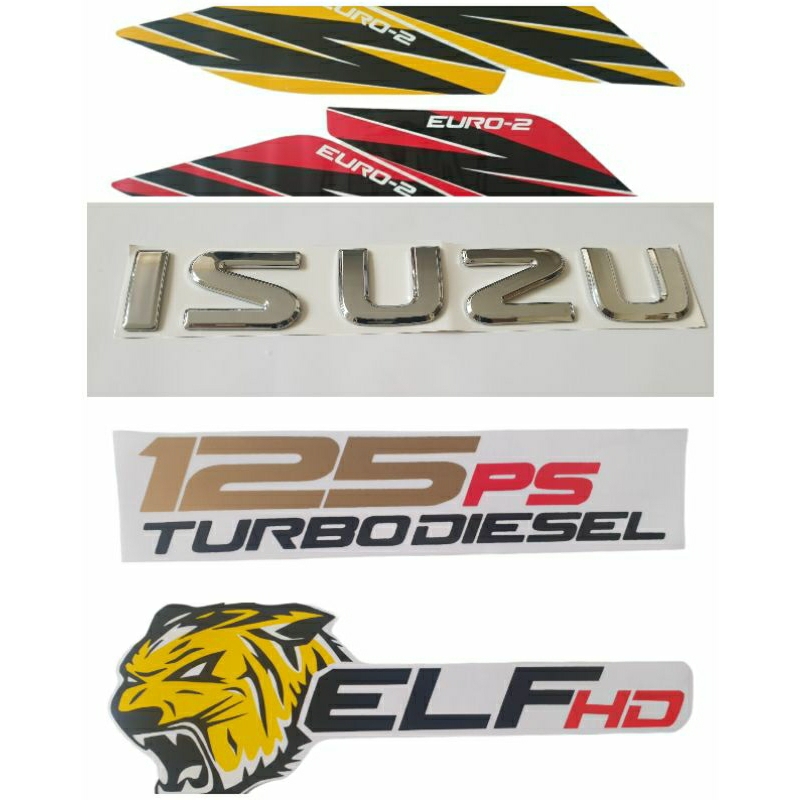 Jual stiker logo emblem isuzu elf nkr 71 euro 2 macan | Shopee Indonesia