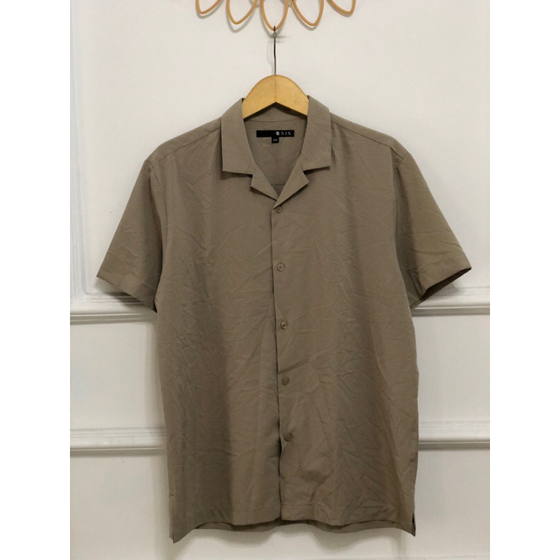 Jual Open Collar shirt second / kemeja open collar second | Shopee ...