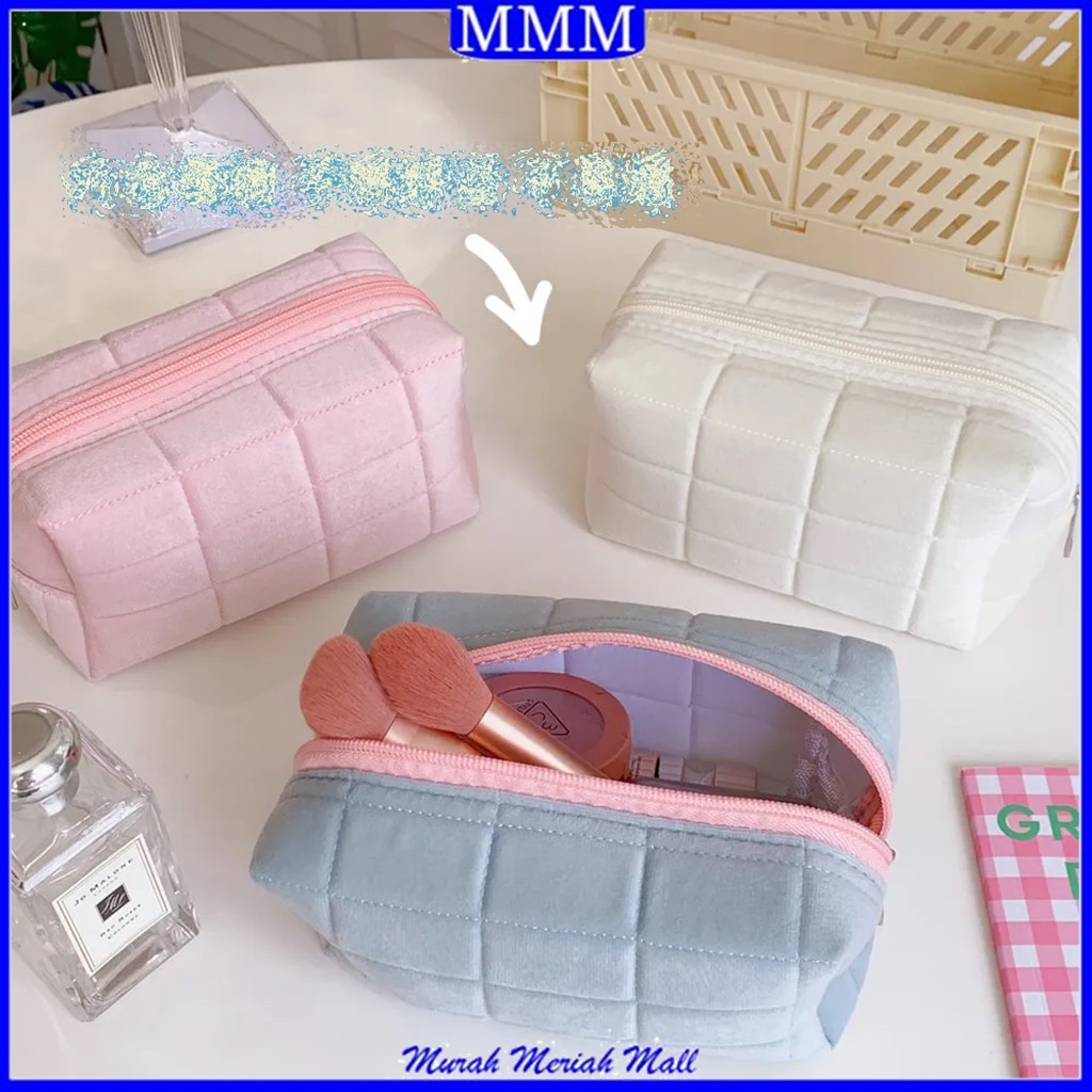 Jual MMM Pouch Bulu Kosmetik Lucu Warna Macaroon Kotak Pensil Sleting ...