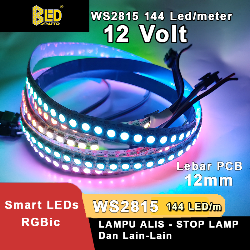 Jual [ ECERAN ] WS2815 12v Lampu Led Strip RGBic ws 2815 12 Volt 144 ...