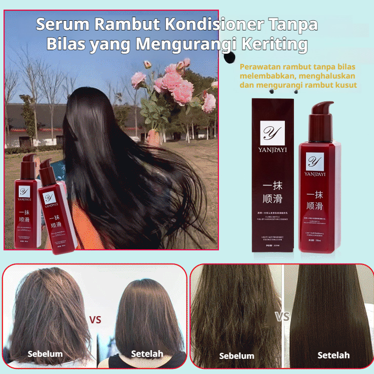 Jual 【COD】Hair Smoothing Leave-in Conditioner Frizz Magic Smooth Conditioning Essence ...